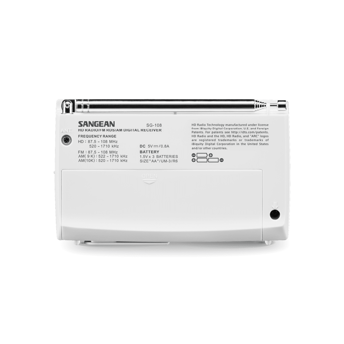 SG-108 HD / AM / FM-RBDS Radio│SANGEAN Electronics