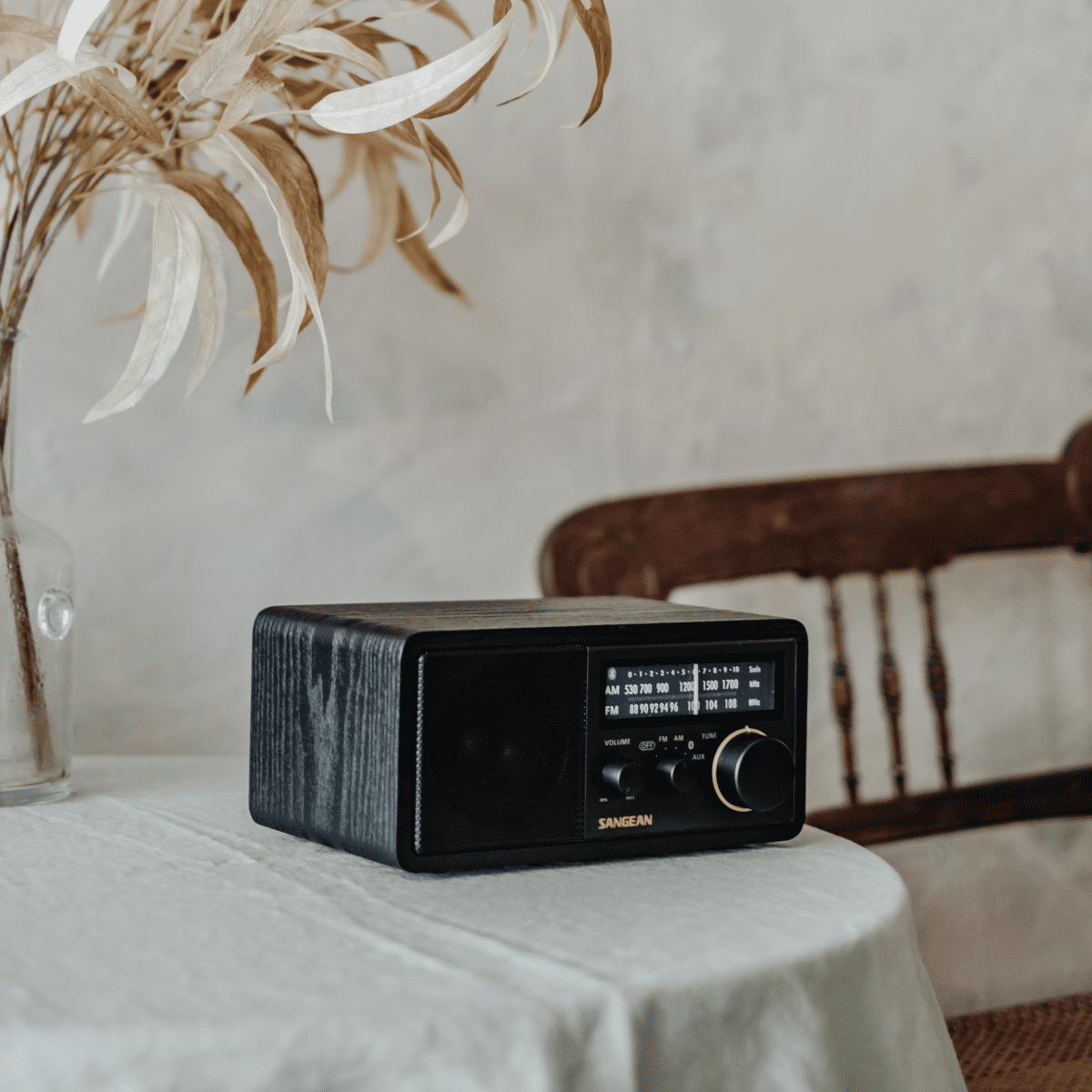 SG-118 AM/FM/AUX/BT Wooden Cabinet Radio│SANGEAN Electronics