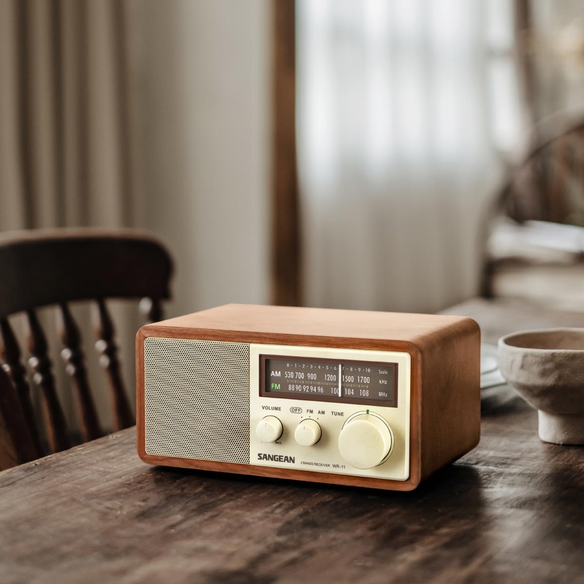 WR-11 AM / FM Wooden Cabinet Radio│SANGEAN Electronics
