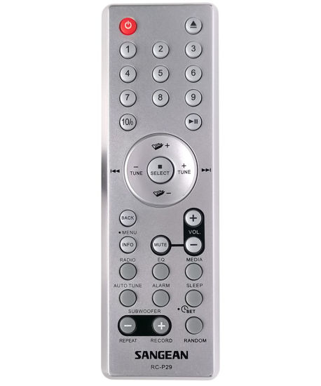 Remote Control (Black) Radio Accessories│SANGEAN Electronics